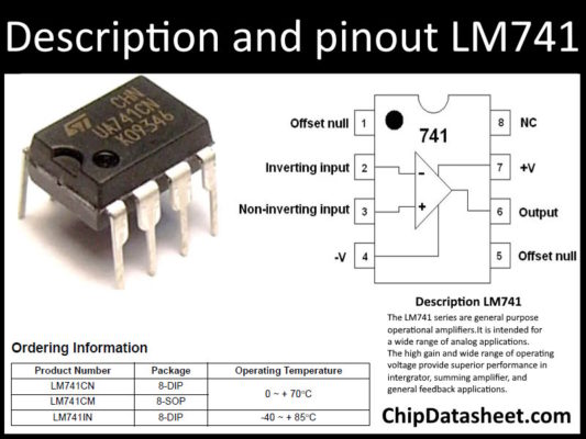 LM741 Op-amp Datasheet (PDF) from Manufacturers